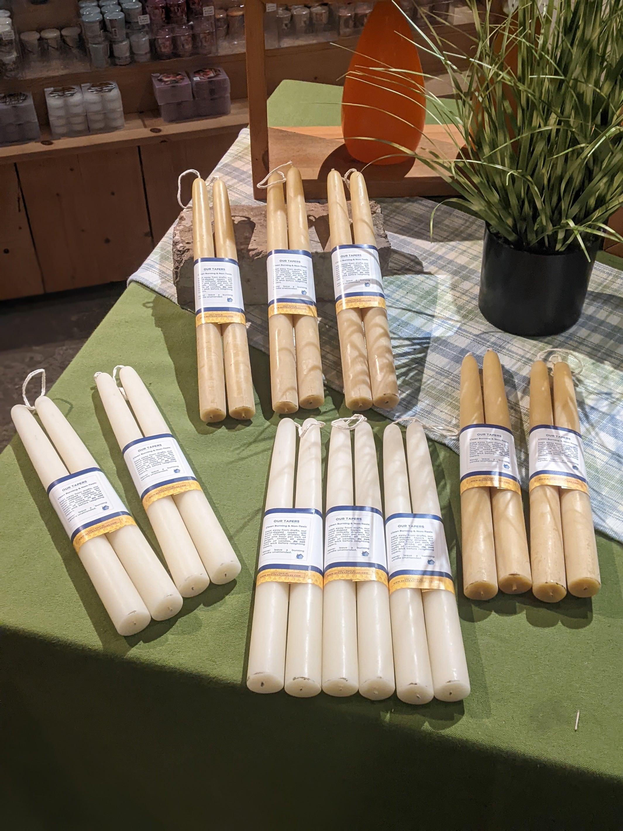 Beeswax Taper Candles – SoyCandles.com by The Candle Factory of Grand ...